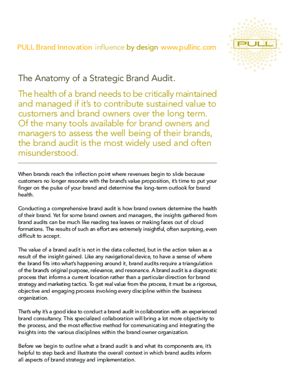 (PDF) Anatomy of a Brand Audit