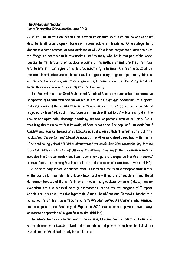 (PDF) The Andalusi Secular
