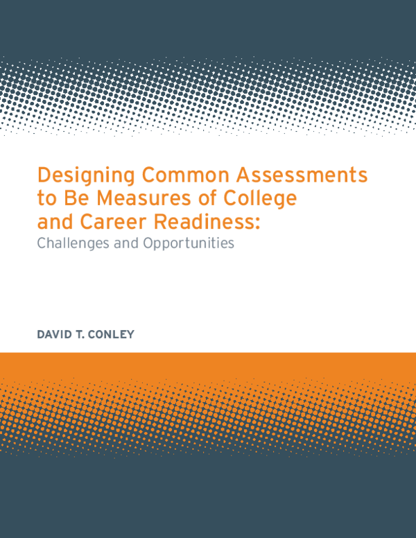 (PDF) Designing Common Assessments to Be Measures of College and Career ...