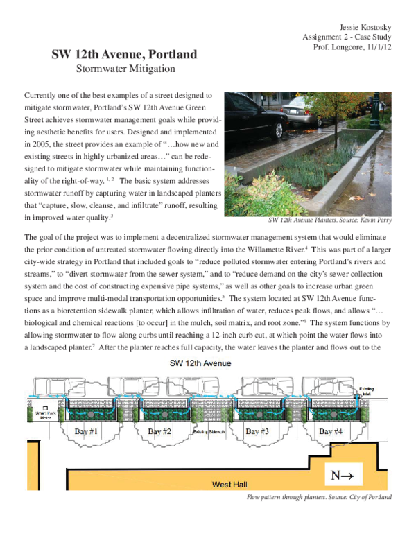 (PDF) Stormwater Mitigation Case Study: SW 12th Ave 2012