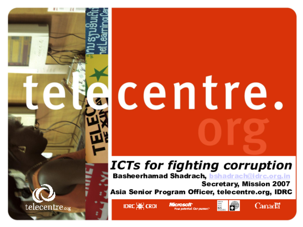 (PPT) ICTs for fighting corruption