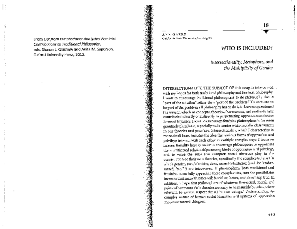 (PDF) Who Is Included? Intersectionality, Metaphors and the ...