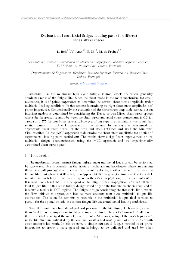 Pdf Evaluation Of Multiaxial Fatigue Loading Paths In Different Shear
