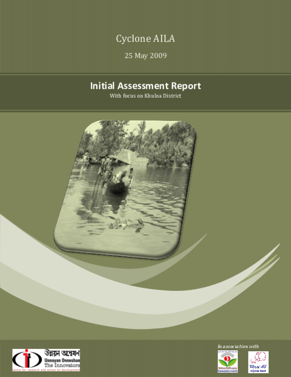 (PDF) Cyclone Aila, Initial Assessment Report