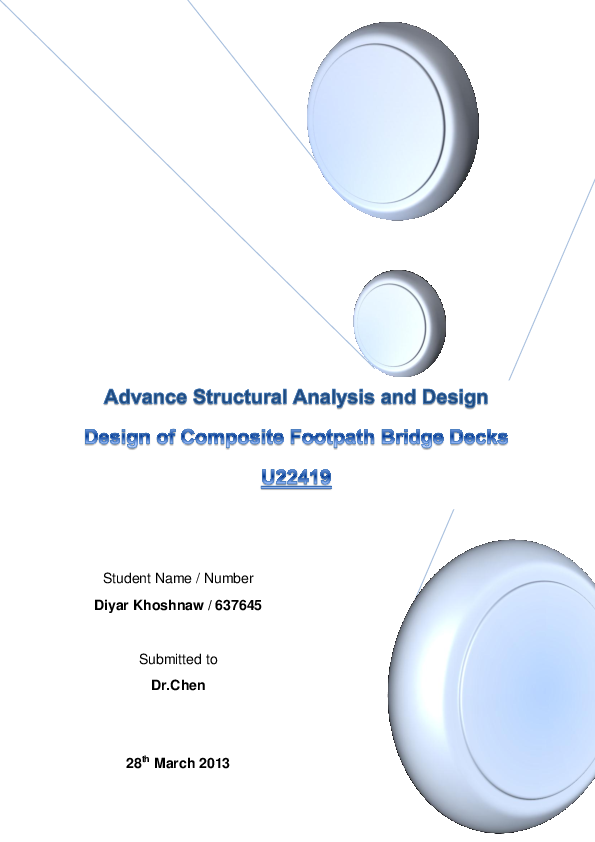 (PDF) ASA & Design of Composite footpath bridge decks