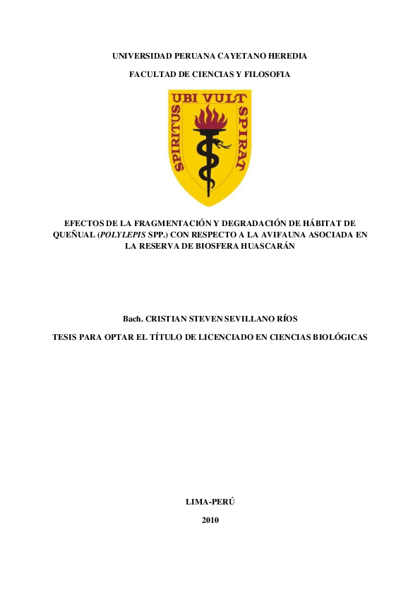 (PDF) EFECTOS DE LA FRAGMENTACIÓN Y DEGRADACIÓN DE HÁBITAT DE QUEÑUAL ...