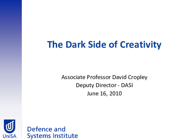 (PPT) The Dark Side of Creativity