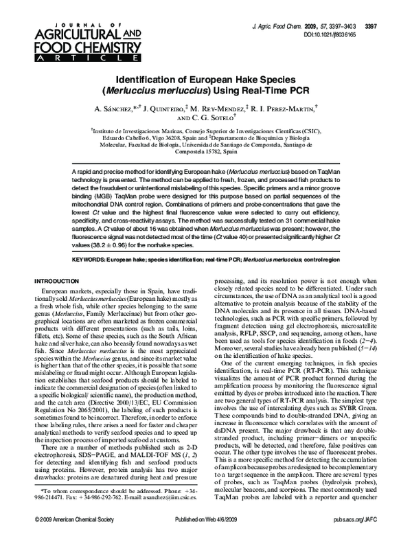(PDF) Identification of European Hake Species (Merluccius merluccius ...