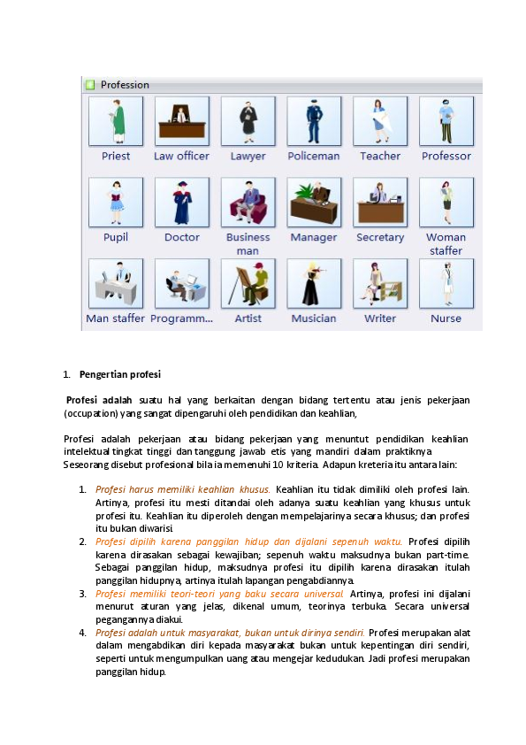 (DOC) Pengertian profesi