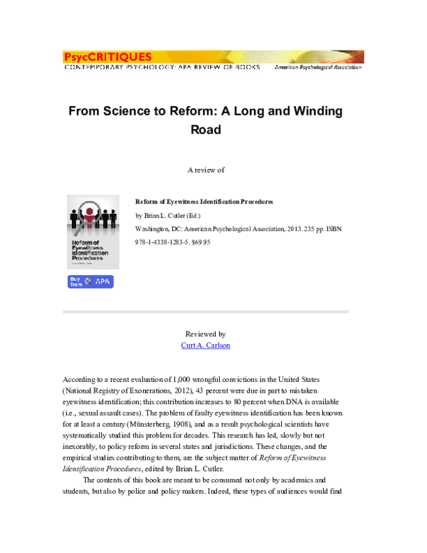 (PDF) From Science to Reform: A Long and Winding Road A review of ...