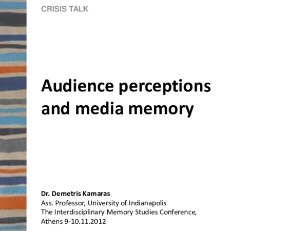 (PPT) Audience Perceptions and Media Memory