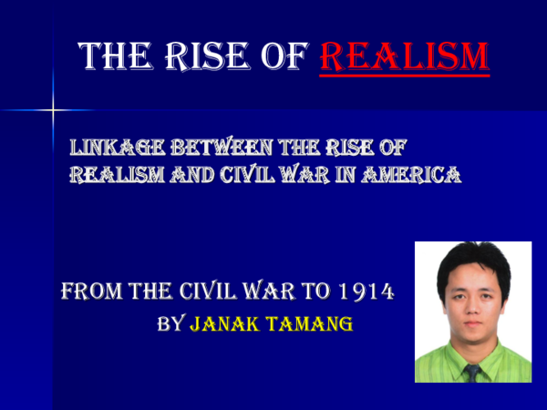 (PPT) Raise of Realism in American Literature