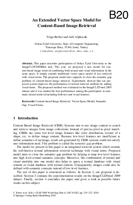 (PDF) An Extended Vector Space Model for Content-Based Image Retrieval