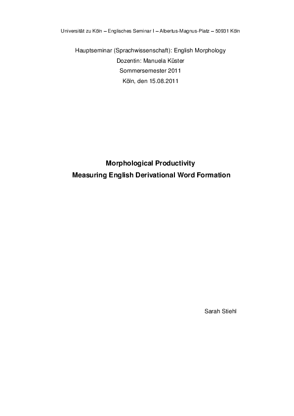 Measuring Morphological Productivity