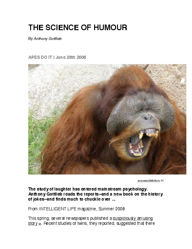 (PDF) The science of humour