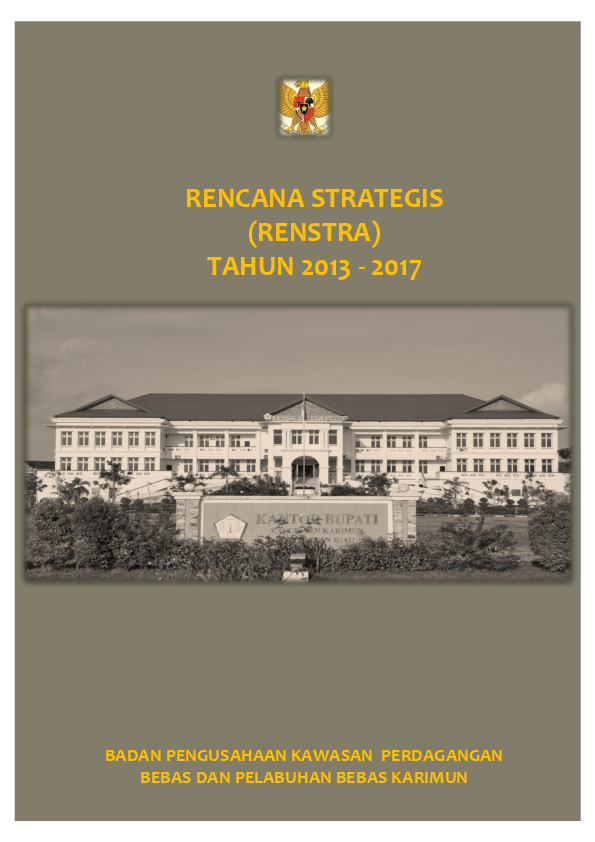 (PDF) Draf Lap Akhir Renstra Kawasan Perdagangan Bebas dan Pelabuhan Bebas Karimun