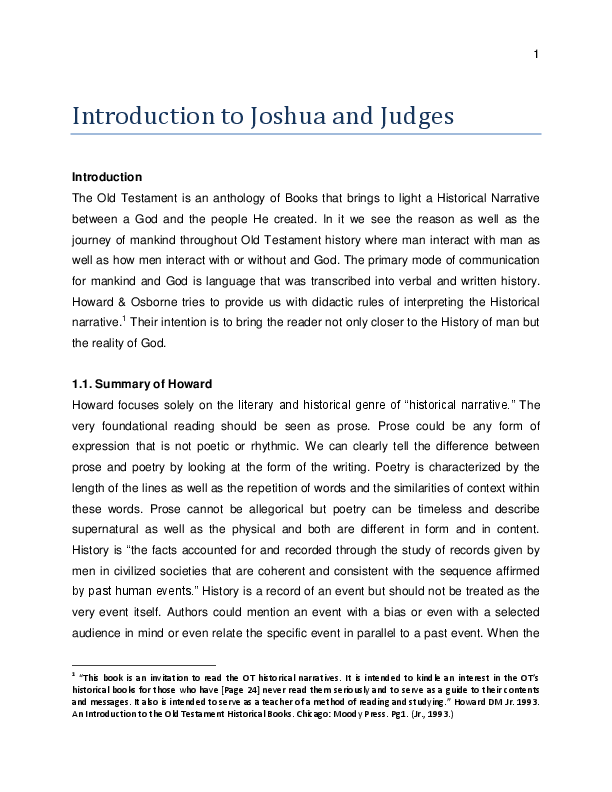 (PDF) Introduction to Joshua and Judges