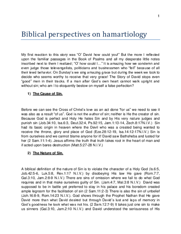 (PDF) Biblical perspectives on hamartiology