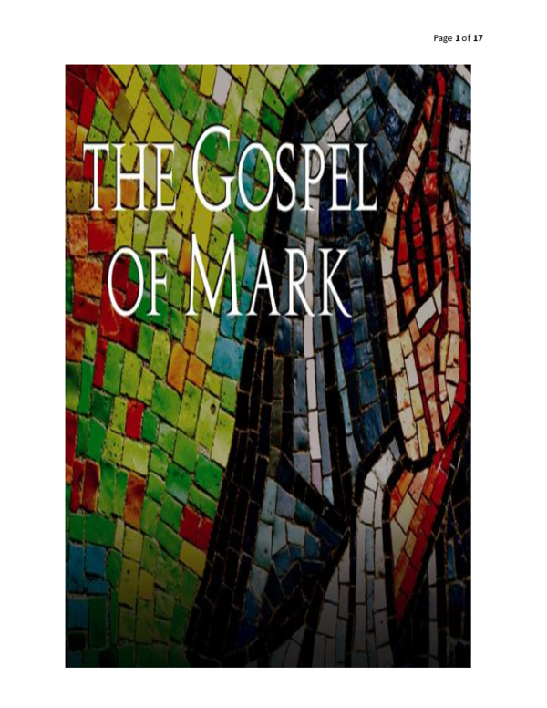 (DOC) The Gospel of Mark