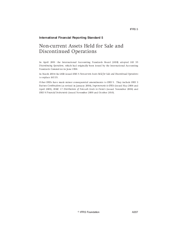 (PDF) IFRS 5: Non-current Assets Held for Sale and Discontinued Operations