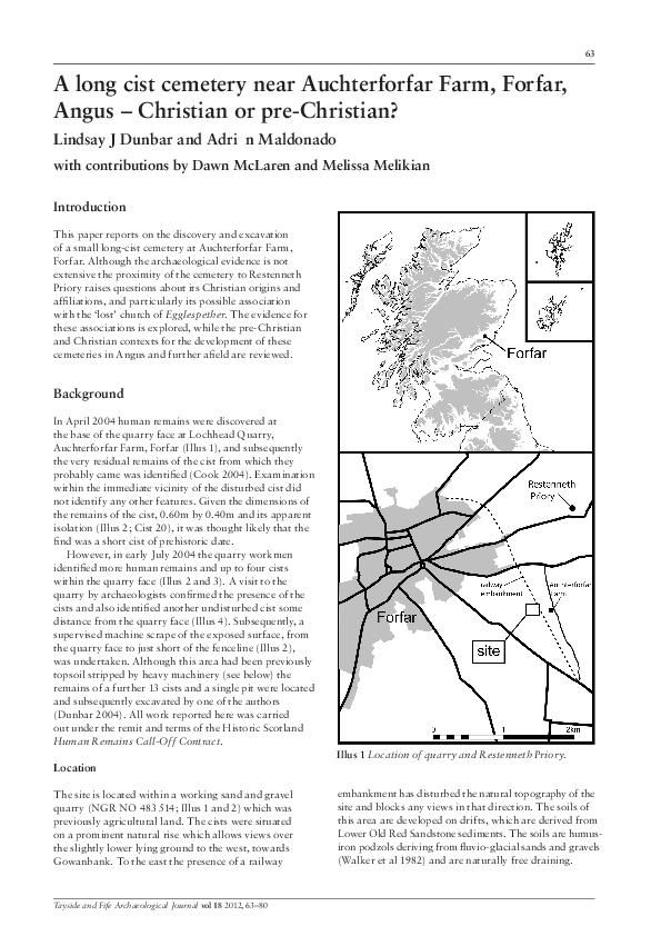 (PDF) A long cist cemetery near Auchterforfar Farm, Forfar, Angus ...