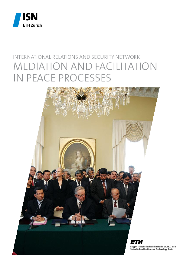 (PDF) Mediation and Facilitation in Peace Processes