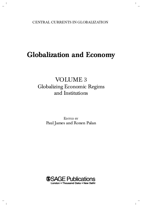 (PDF) Globalization and Economy, Vol. 3: Global Economic Regimes and ...