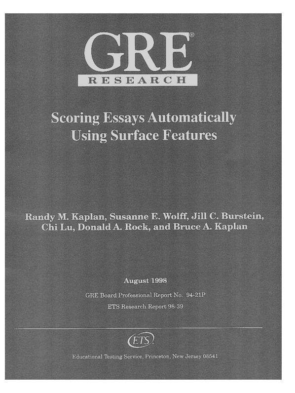 (PDF) Scoring Essays Automatically Using Surface Features