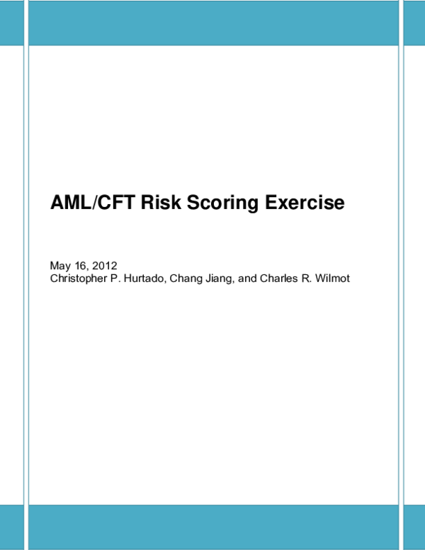 (PDF) AML/CFT Risk Scoring Exercise