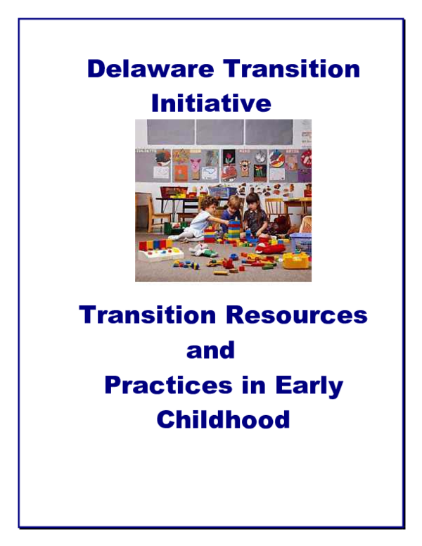 (PDF) Transition Resources and Practices in Early Childhood