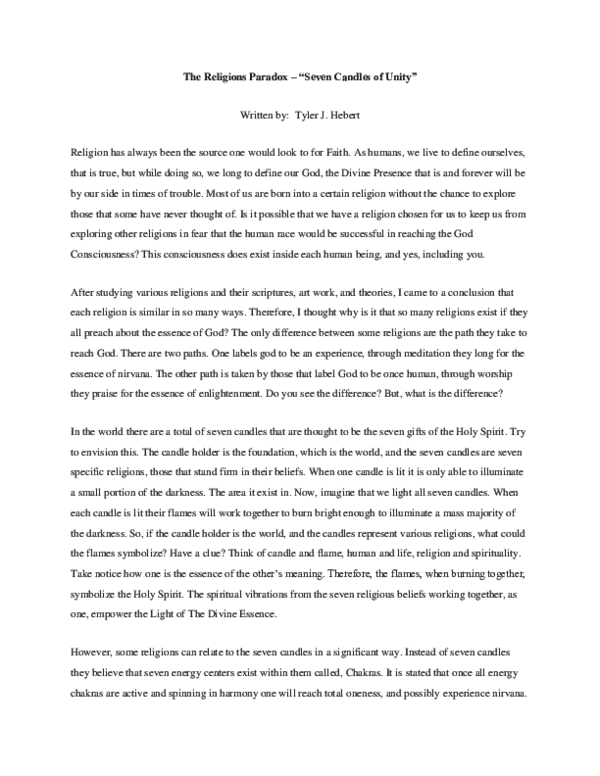 (DOC) The Religion Paradox