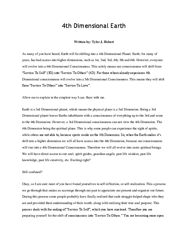 4th Dimension Of Earth