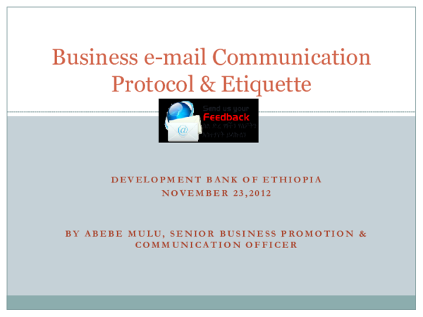 (PPT) Business Email protocol
