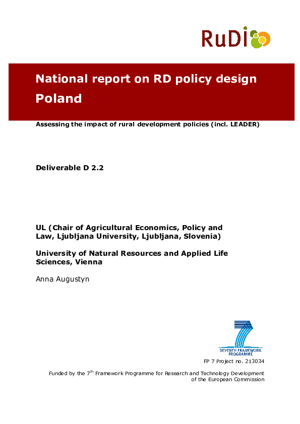 (PDF) Assessing the Impact of Rural Development Policies (incl. LEADER ...