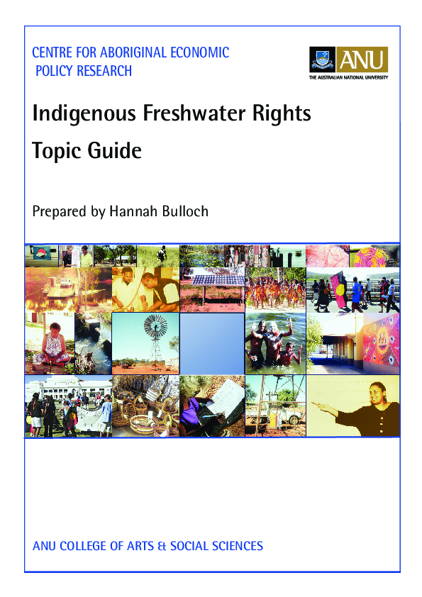 (PDF) Indigenous Freshwater Rights Topic Guide