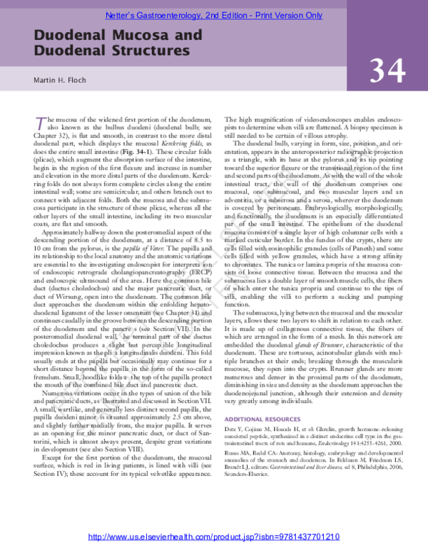 (PDF) Netter's Gastroenterology_Duodenal mucosa and duodenal structures