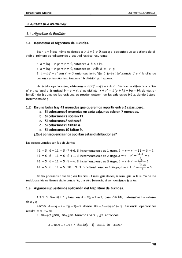 (PDF) Aritmética Modular