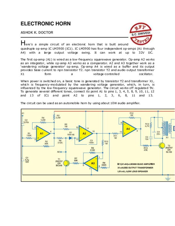 (DOC) ELECTRONIC HORN