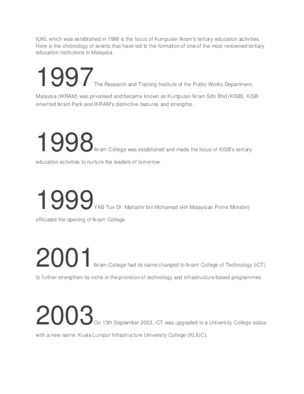 (DOC) IUKL which was established in 1998 is the focus of Kumpulan Ikram ...