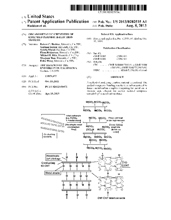 (PDF) Patents: Organometallic Chemistry of Extended Periodic Pi ...