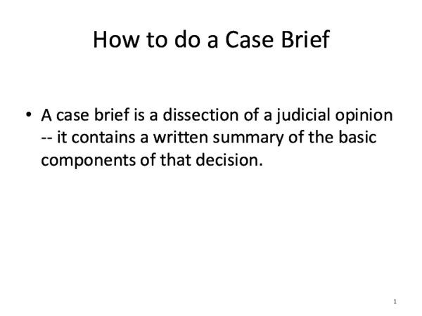 (PPT) How to do a Case Brief