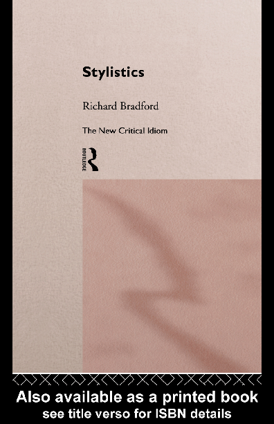 (PDF) Stylistics and the Teaching of Literature
