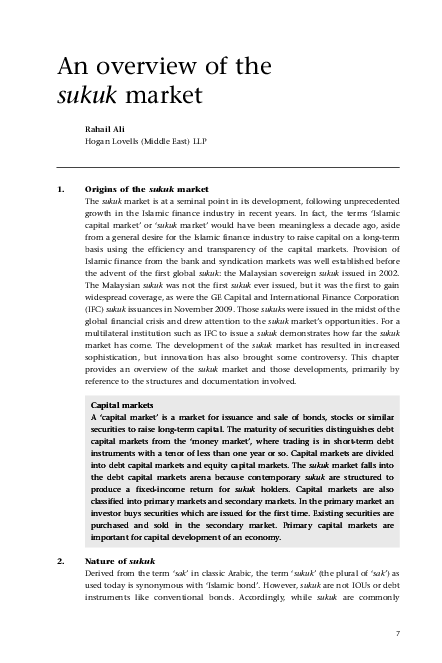 (PDF) 2 An overview of the sukuk market