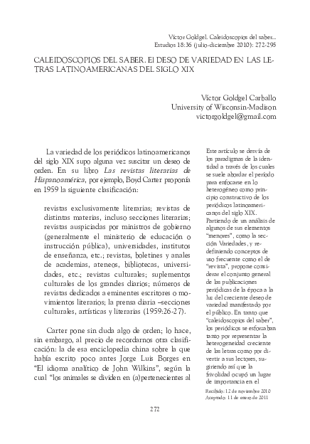 (PDF) Caleidoscopios del saber