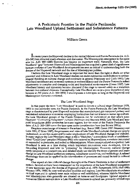 (PDF) A Prehistoric Frontier in the Prairie Peninsula