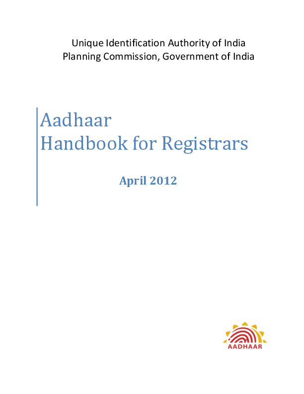 (PDF) Unique Identification Authority of India Planning Commission ...