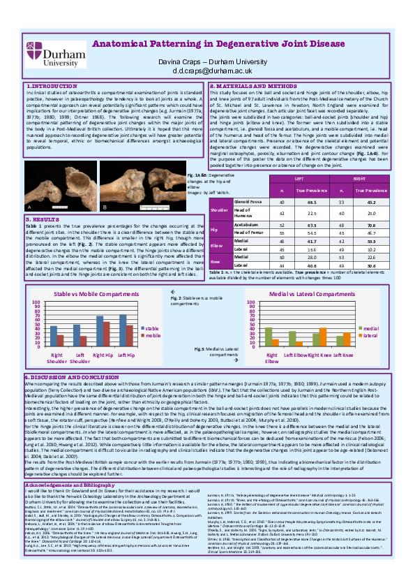(PDF) Anatomical Patterning of Degenerative Joint Disease (Poster)