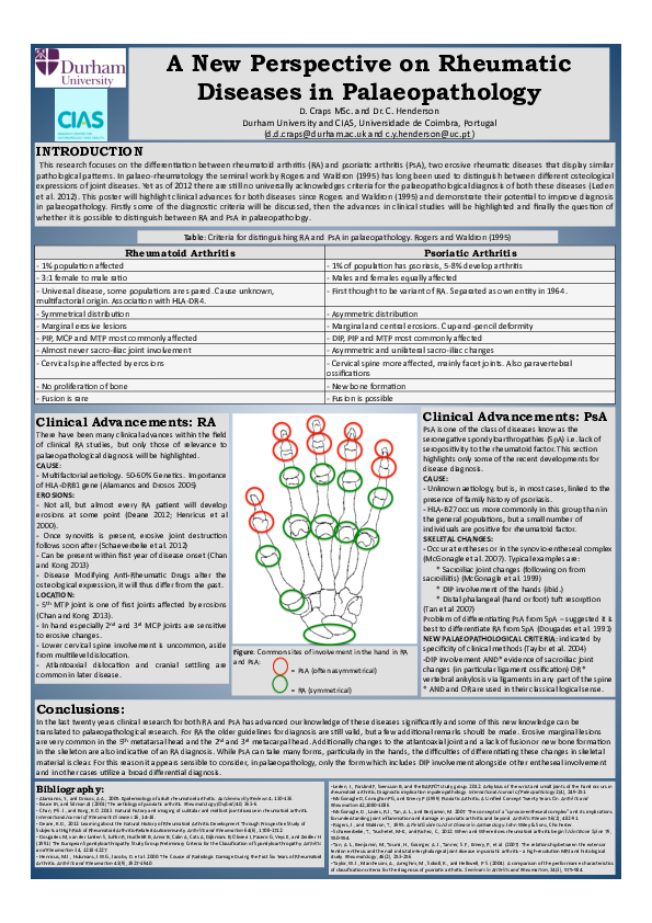 (PDF) A New Perspective on Rheumatic Diseases in Palaeopathology