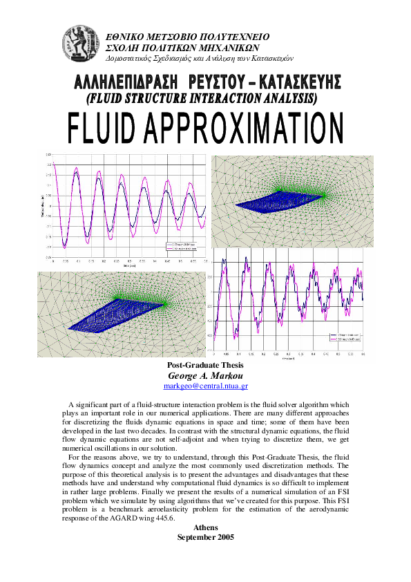 Pdf Fluid Approximation Fluid Structure Interaction Analysis
