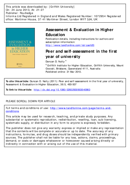 (PDF) Required Reading Peer Assessment